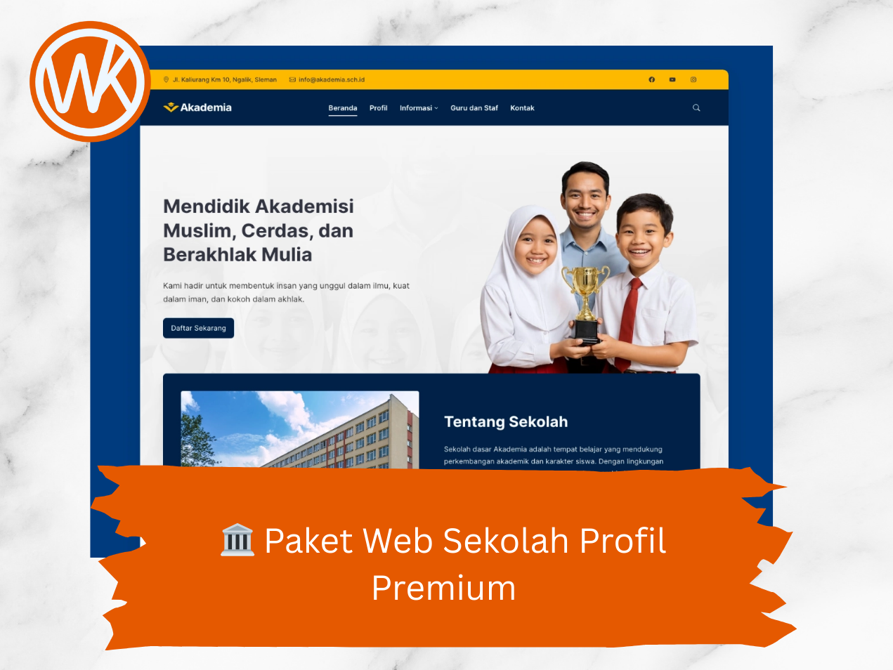 Paket Web Sekolah Profil Premium - Kepri Website Shop: Template Website ...